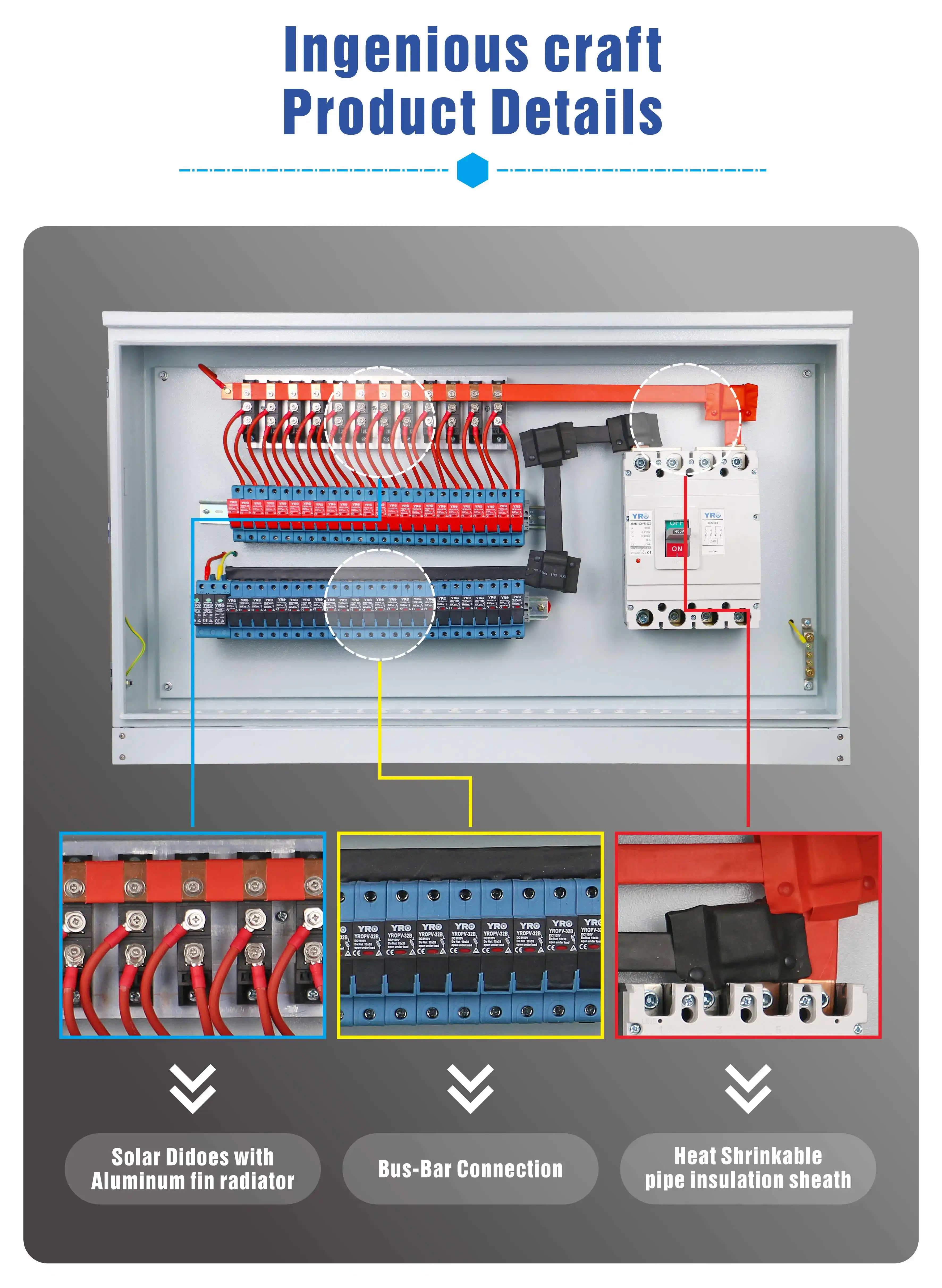 Ip65 Steel Enclosure PV Combiner Box 24 String for Solar Panel Solar Dc ...
