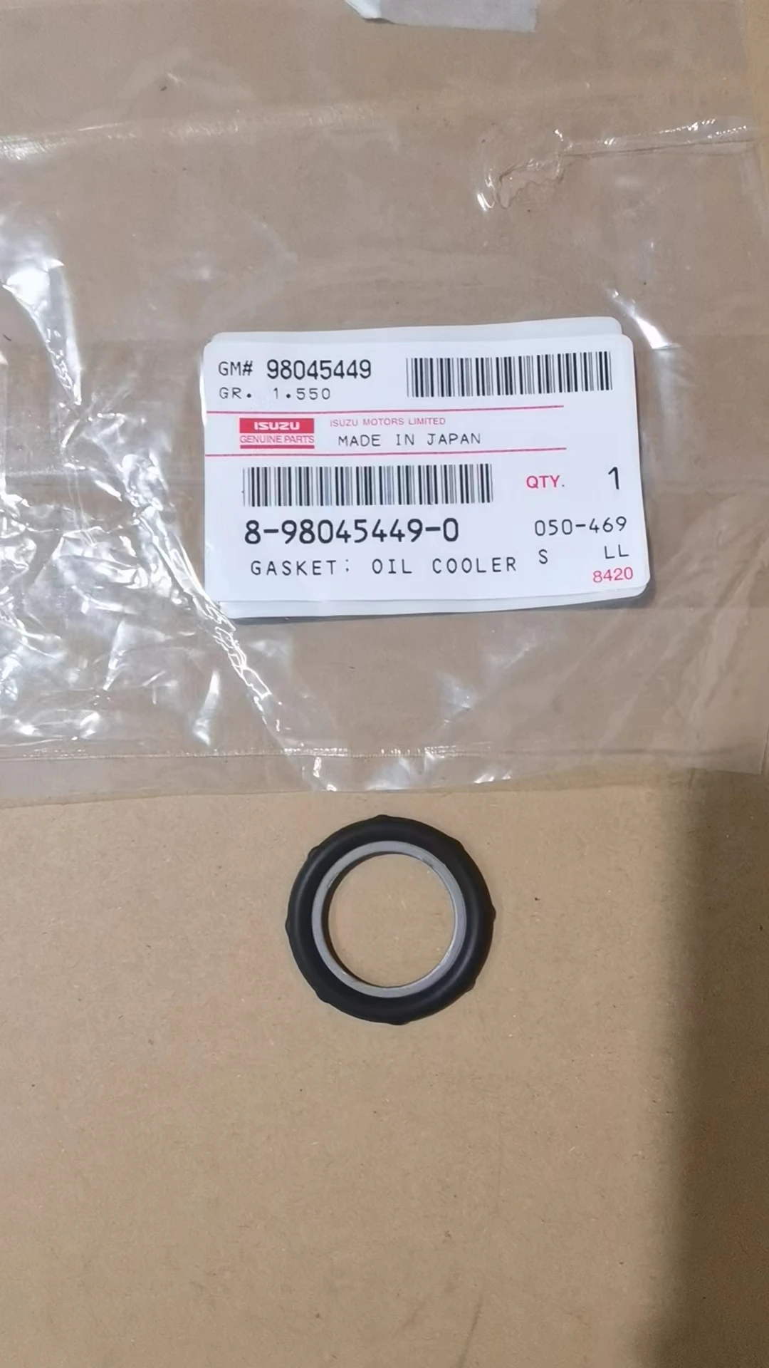 8980454490 Oil Cooler Gasket for ISUZU 4HK1 6HK1 Engines