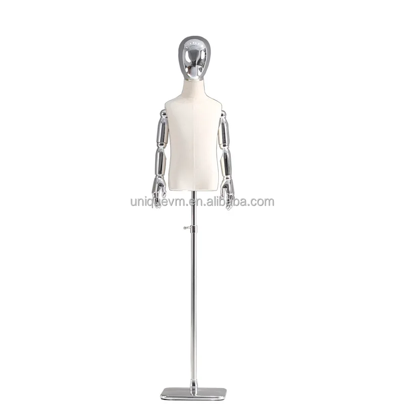 Realistic Child Torso Mannequin Upper Body Kids Fabric Covered ...