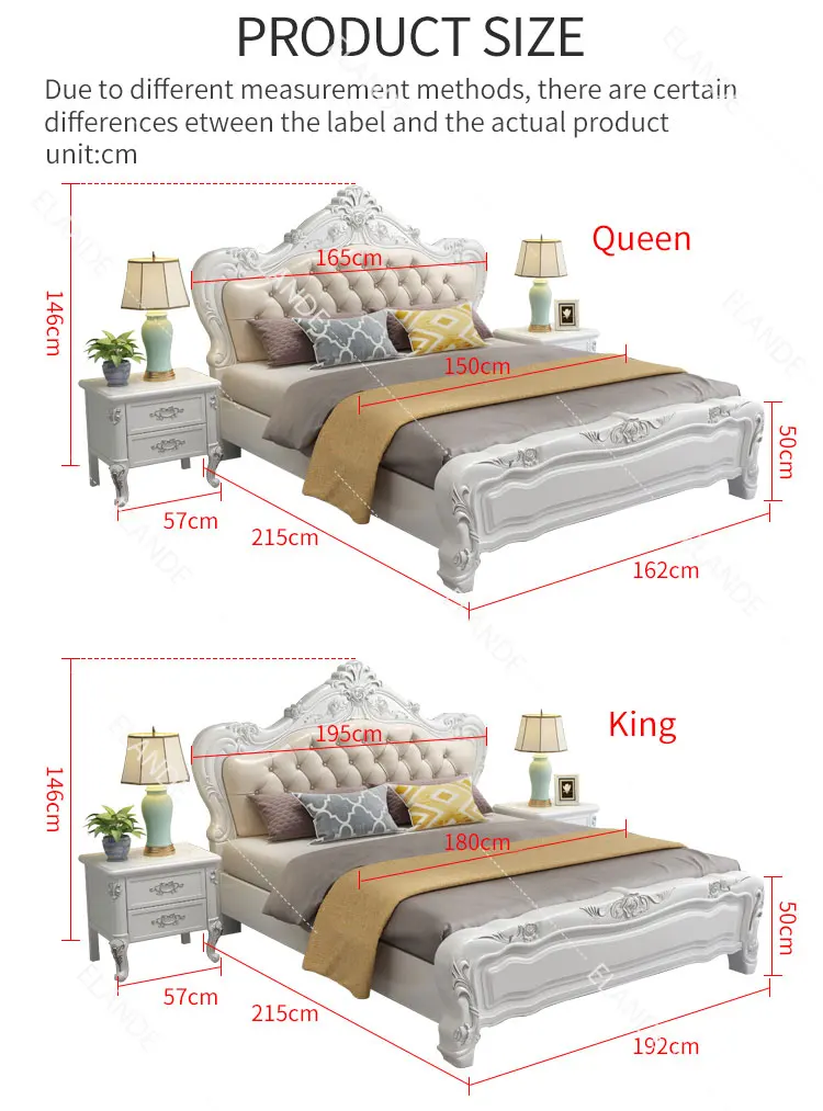 Customized Traditional American Style Bed - Elande Furniture