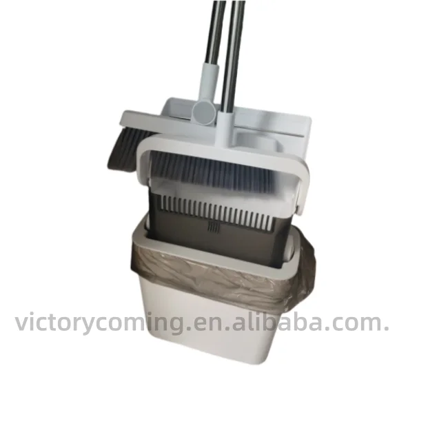 Customizable Indoor-Outdoor Broom Dustpan with Bin Set