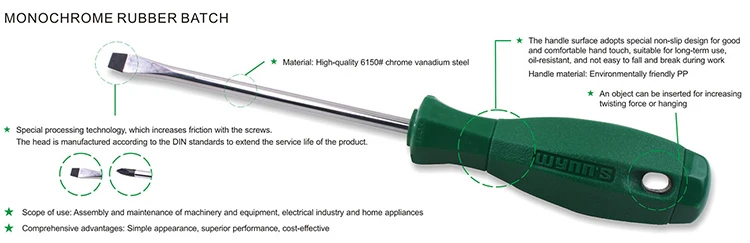 OEM Industrial Plastic Handle Screwdriver Set Single Screw with CR-V ...