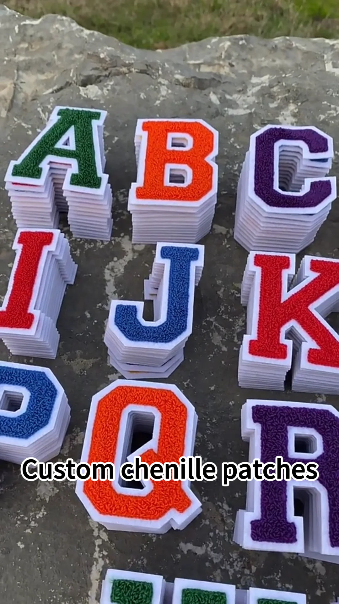 Factory Custom High Quality Wholesale Iron-on Big Size Letters Towel ...