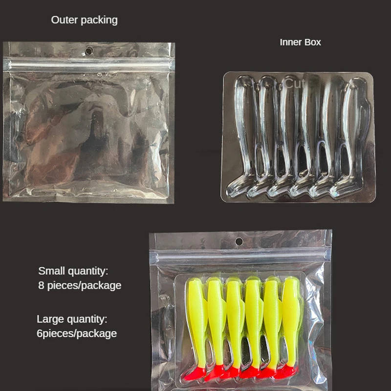 Howell New Products 4cm 6cm 8cm 10cm 12cm Soft Swimbait Tpe Paddle Bait ...