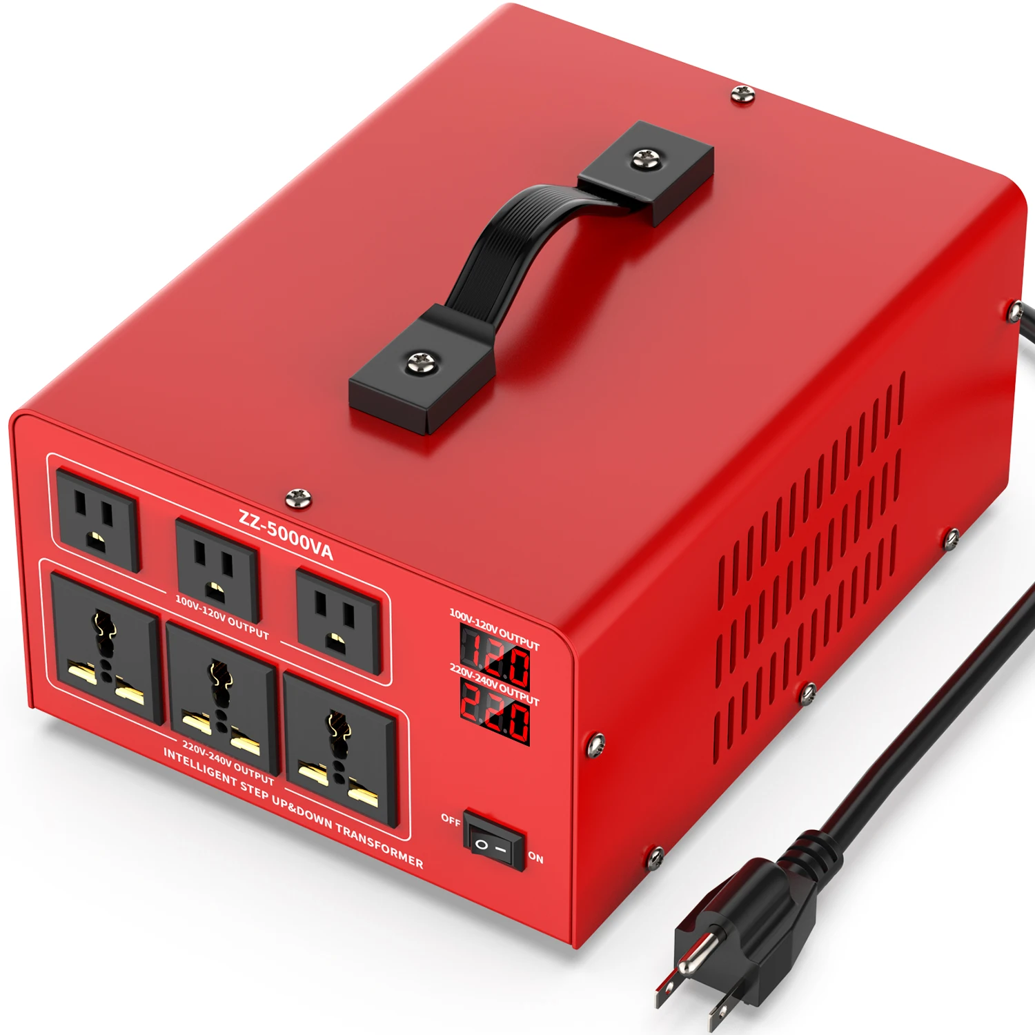 5000va Auto Toroidal Voltage Converter Transformer 110/120/220/240v ...