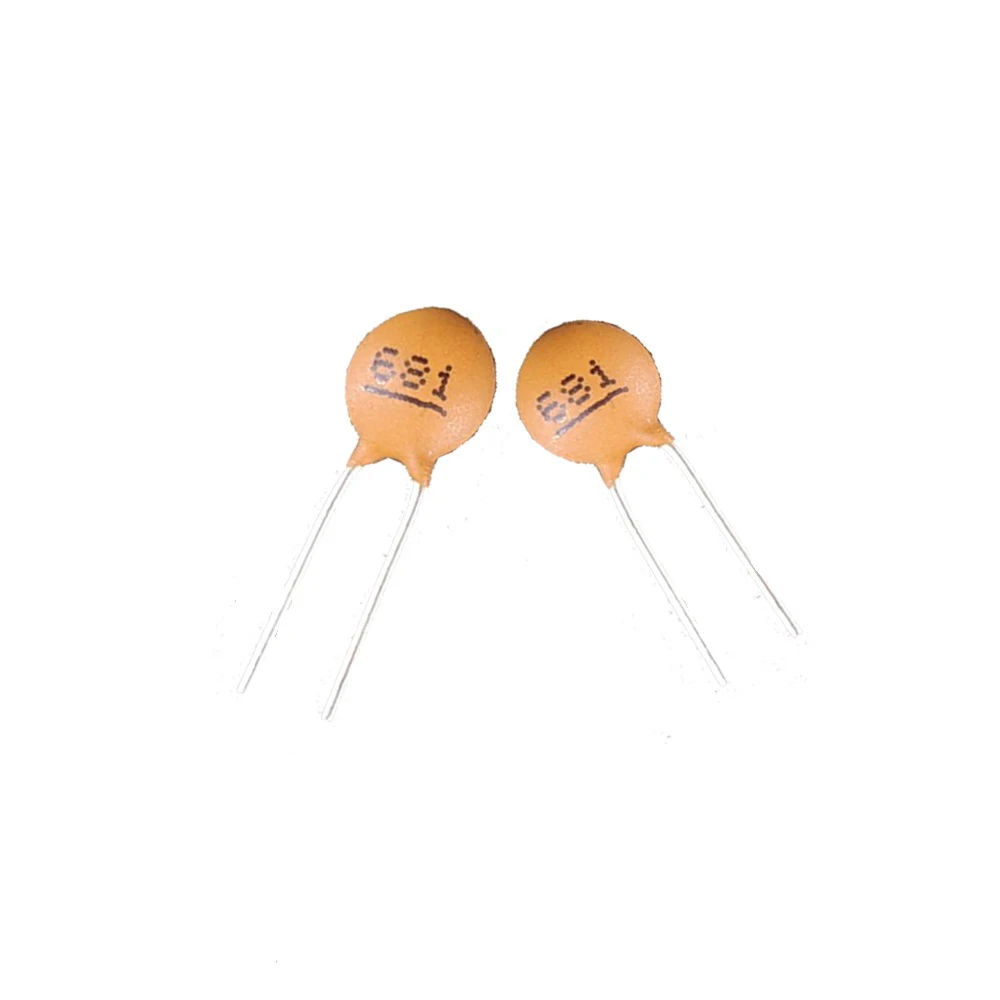 Disc Type Capacitor With Radial Lead Ceramic Capacitor 680pf(681) 50v ...