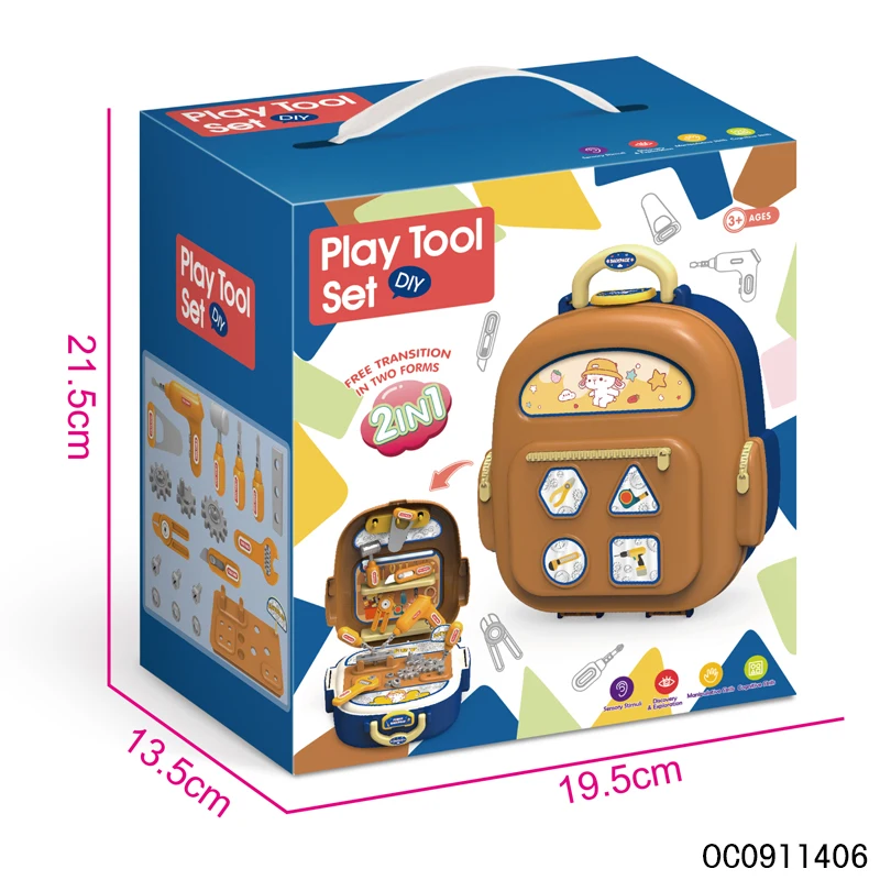 Other Pretend Play Preschool Boys Plastic Kids Mechanic Tool Set With ...