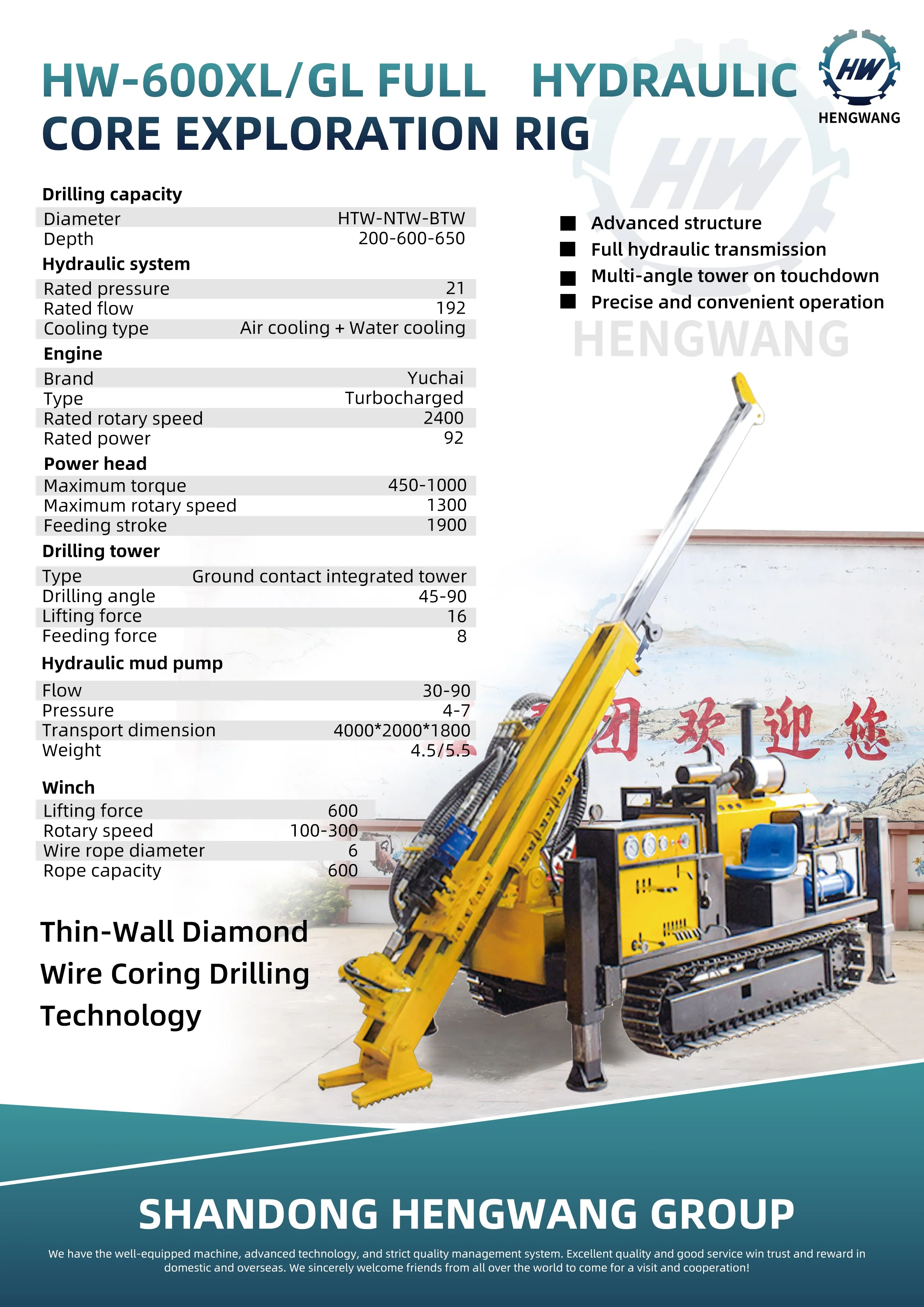 Hengwang Core Drilling Rig - Efficient Geological Solutions