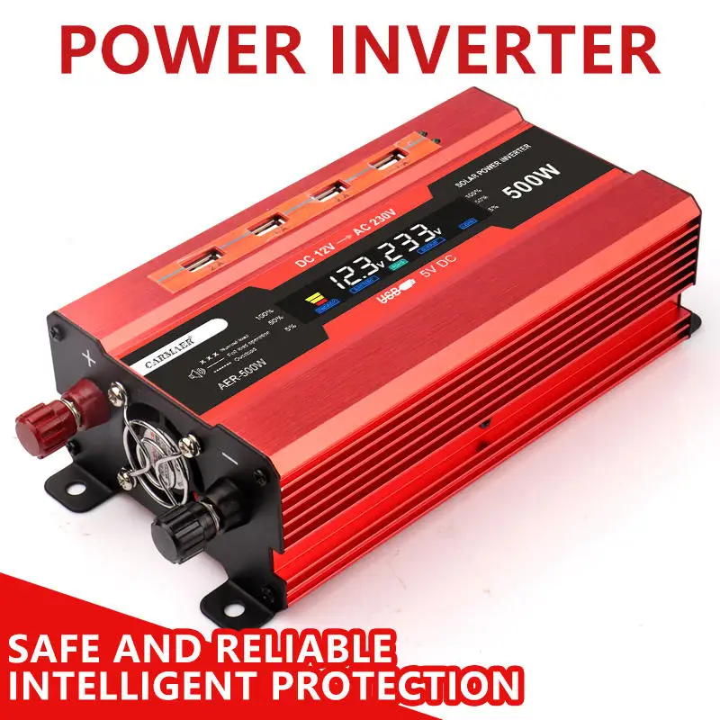 High Power 500w Modified Sine Wave Inverter 12v Dc To 220v Ac Inverter ...