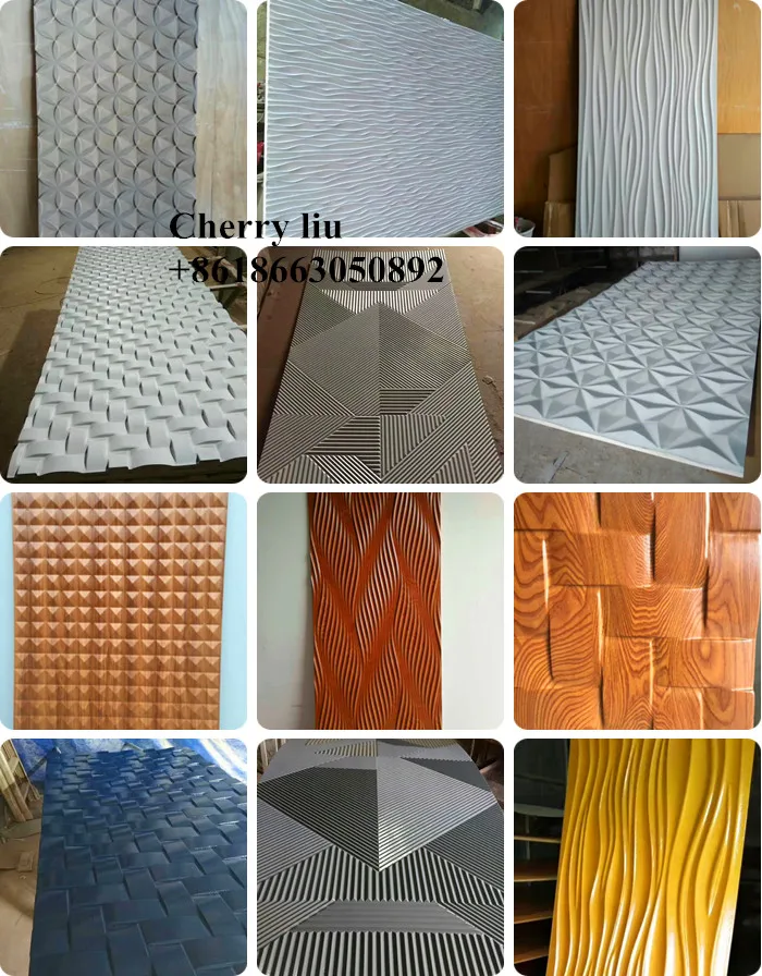 Customized 1220*2440mm Fluted Ribbed 3D MDF Wall Panels