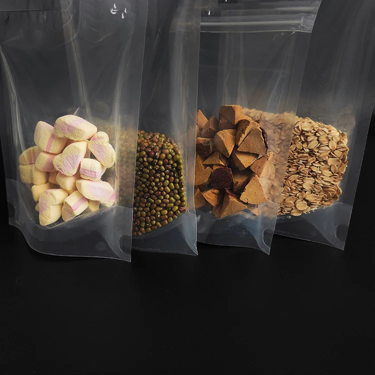 13x20cm Clear Doypack Stand up Pouch with Zipper - Ideal for Food Storage