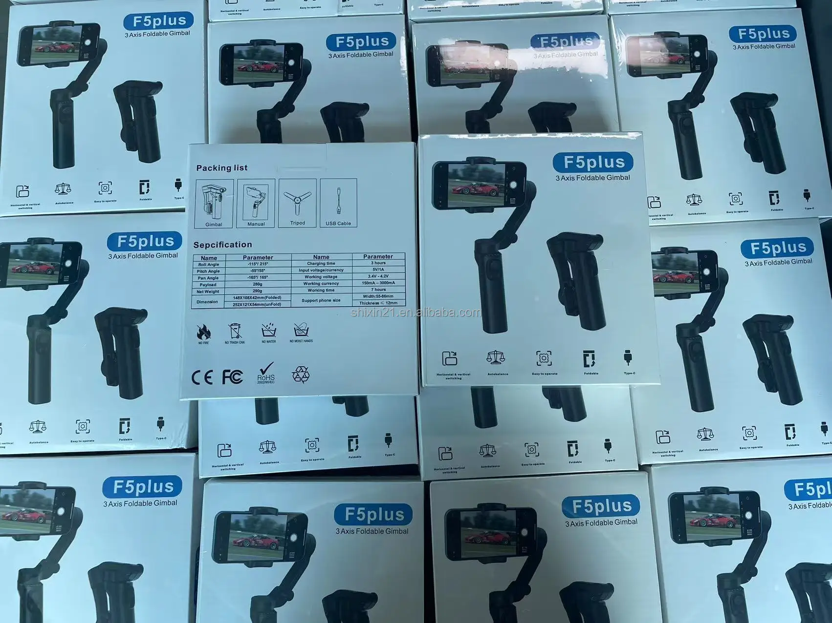 New F5 Plus 3- Smartphone Handheld Gimbal Cellphone Video Record Vlog ...