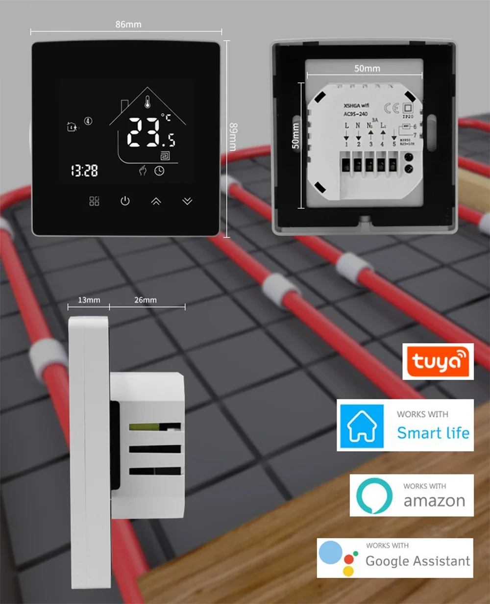 Wholesale Price Ac230v Floor Heating Thermostats Heating Smart Floor Heating Wifi Thermostat ...