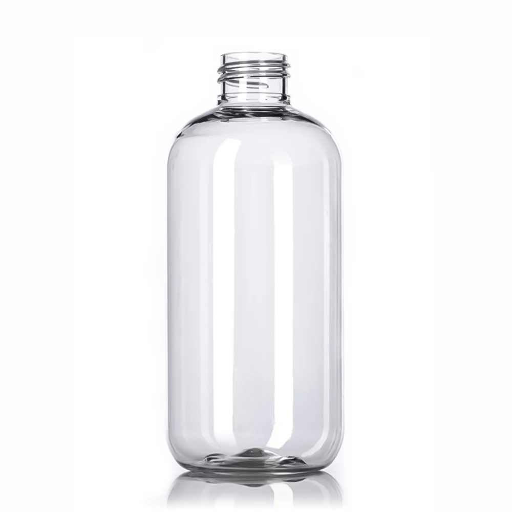 360 Ml Plastic Boston Round Transparent Shampoo Bottle,100% Pcr Shampoo ...