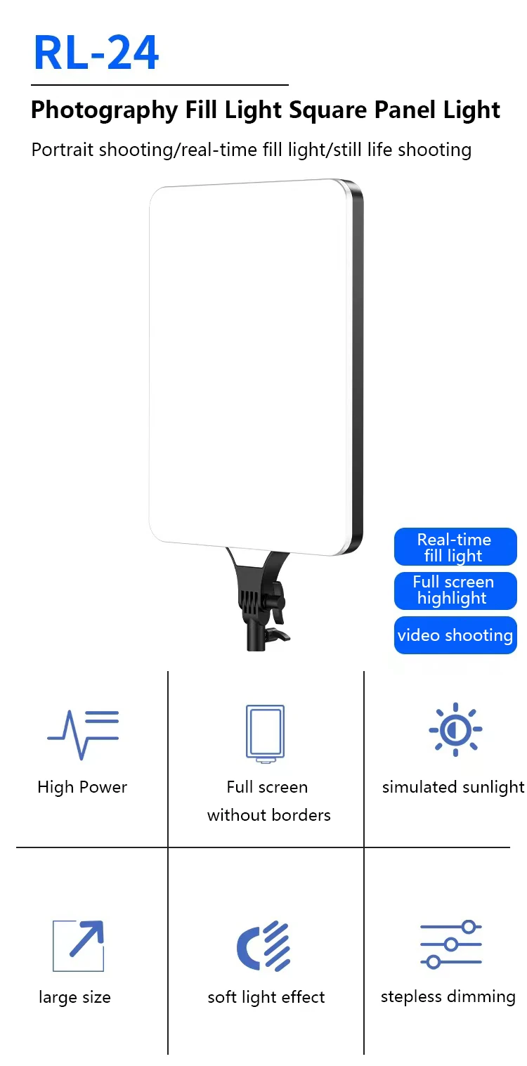 Film Shooting Studio Video LED Lights - Adjustable Color Temp