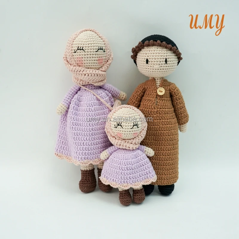 Islamic Baby Knitted Dolls Hijab Geschenk Muslim Shower Gifts Kids Eid ...