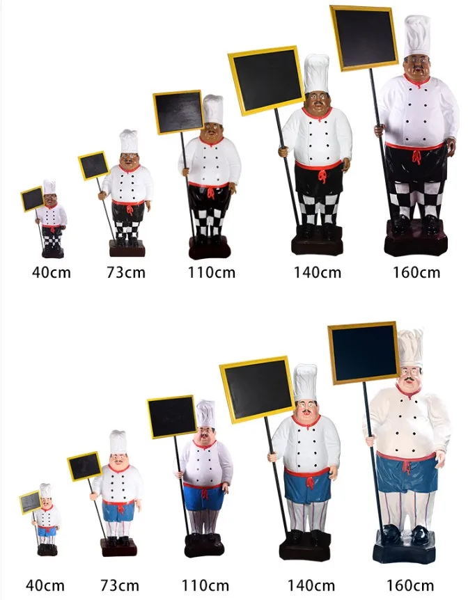 Resin Restaurant Decoration - Life Size Chef Sculpture