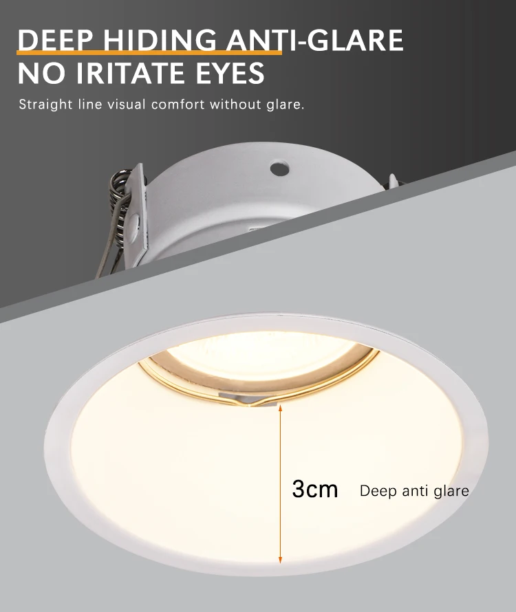 7W Adjustable Chrome Spot Downlight Trimless Recessed down Light for Hotel