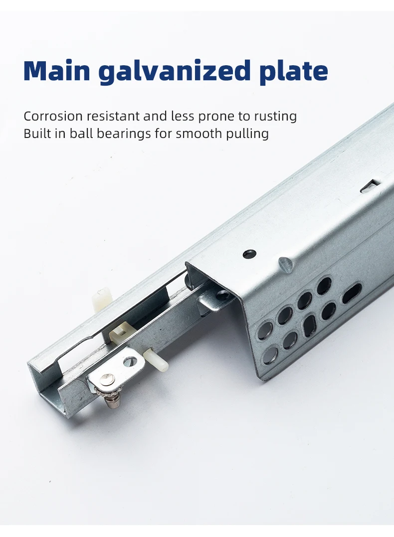 Single Extension Concealed Slides 2 Fold Undermount Drawer Slides Soft ...