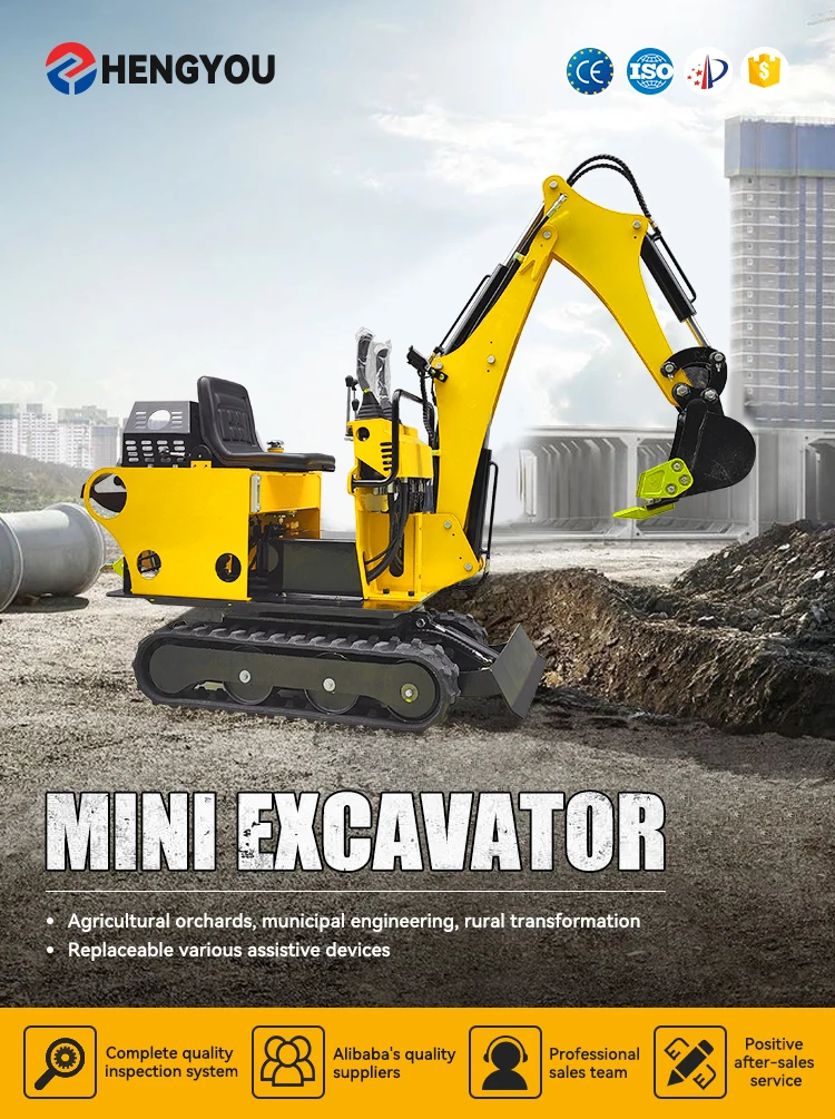 New Crawler Digger 1 Ton 2ton EPA Engine 1.5 Ton 1.8ton Farm Excavator ...