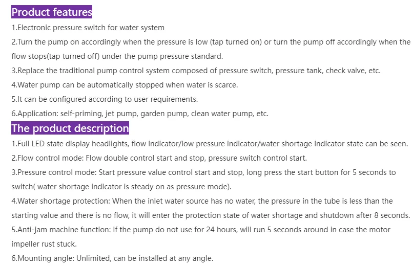 PS01A Model Wholesale Price YELLOW Water Pump Pressure Control Switch ...