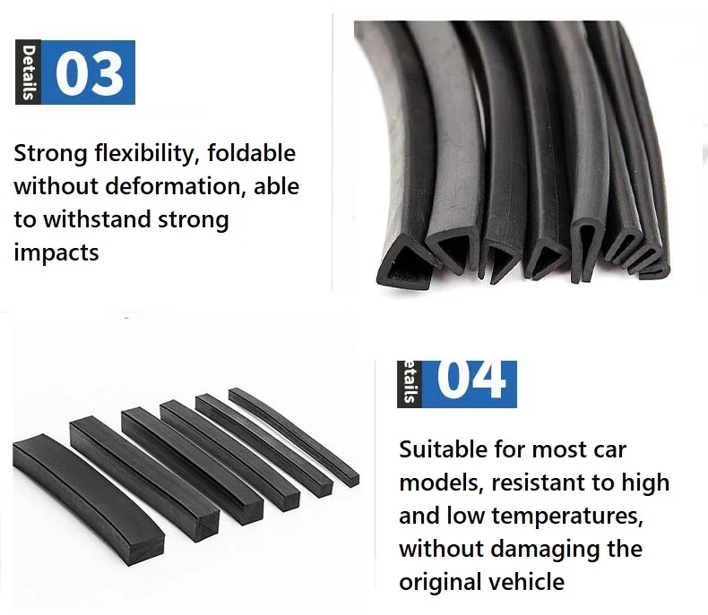 Customized Size Epdm Rubber Seal Strips Rubber Sealing Gasket For Boat ...