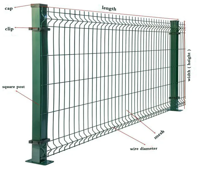 Cheap Price Powder Coated Garden Curved Welded Wire Mesh Fence Perimeter Fencing Garden Fence ...