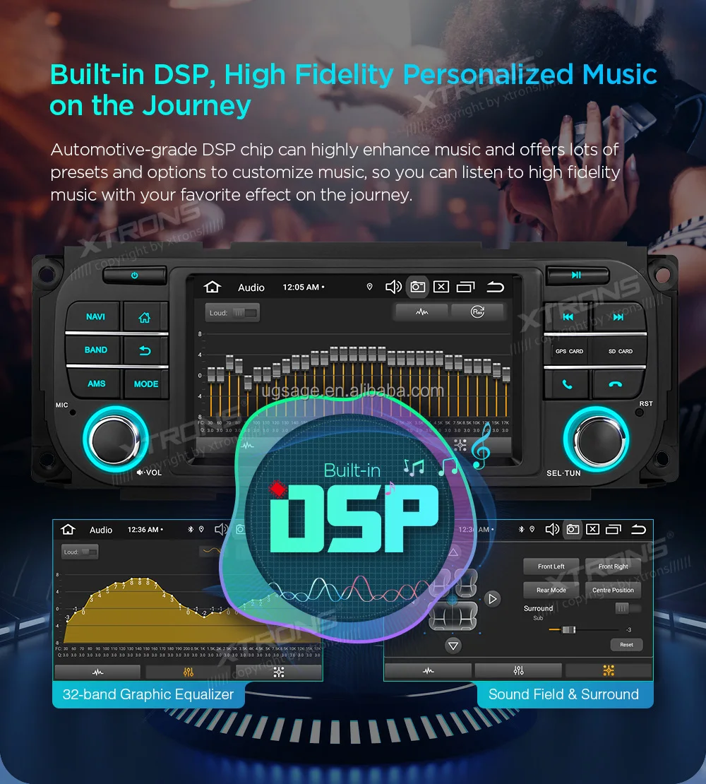 Xtrons 5" Multimedia Player Android Car Radio For Jeep Wrangler/dodge Ram Android13 Carplay ...