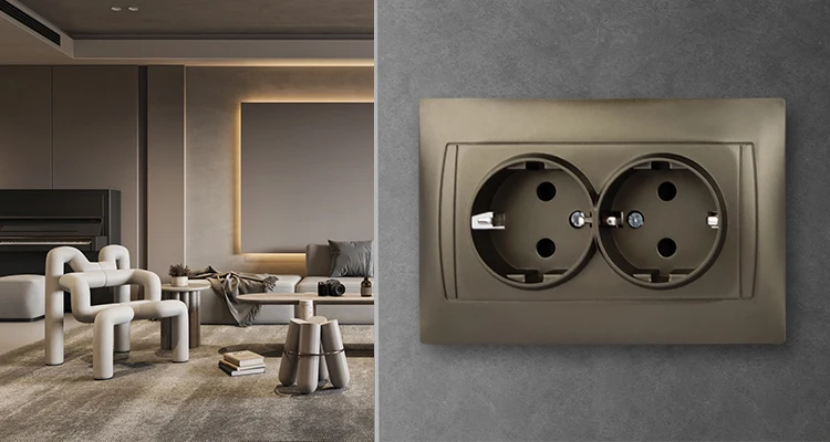 Sirode 9206 Series European Standard Modern White Color Eu 1 Gang ...