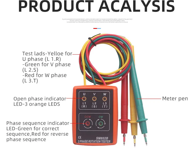 High-volta Phase Sequence Table For Testing Equipment 600v Electrical ...