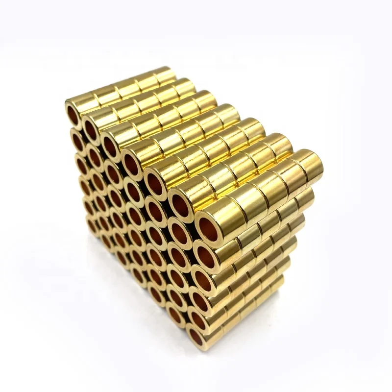 Magnetic Pen Gold Coating Hollow Cylindrical Magnets - Buy Gold Coating ...