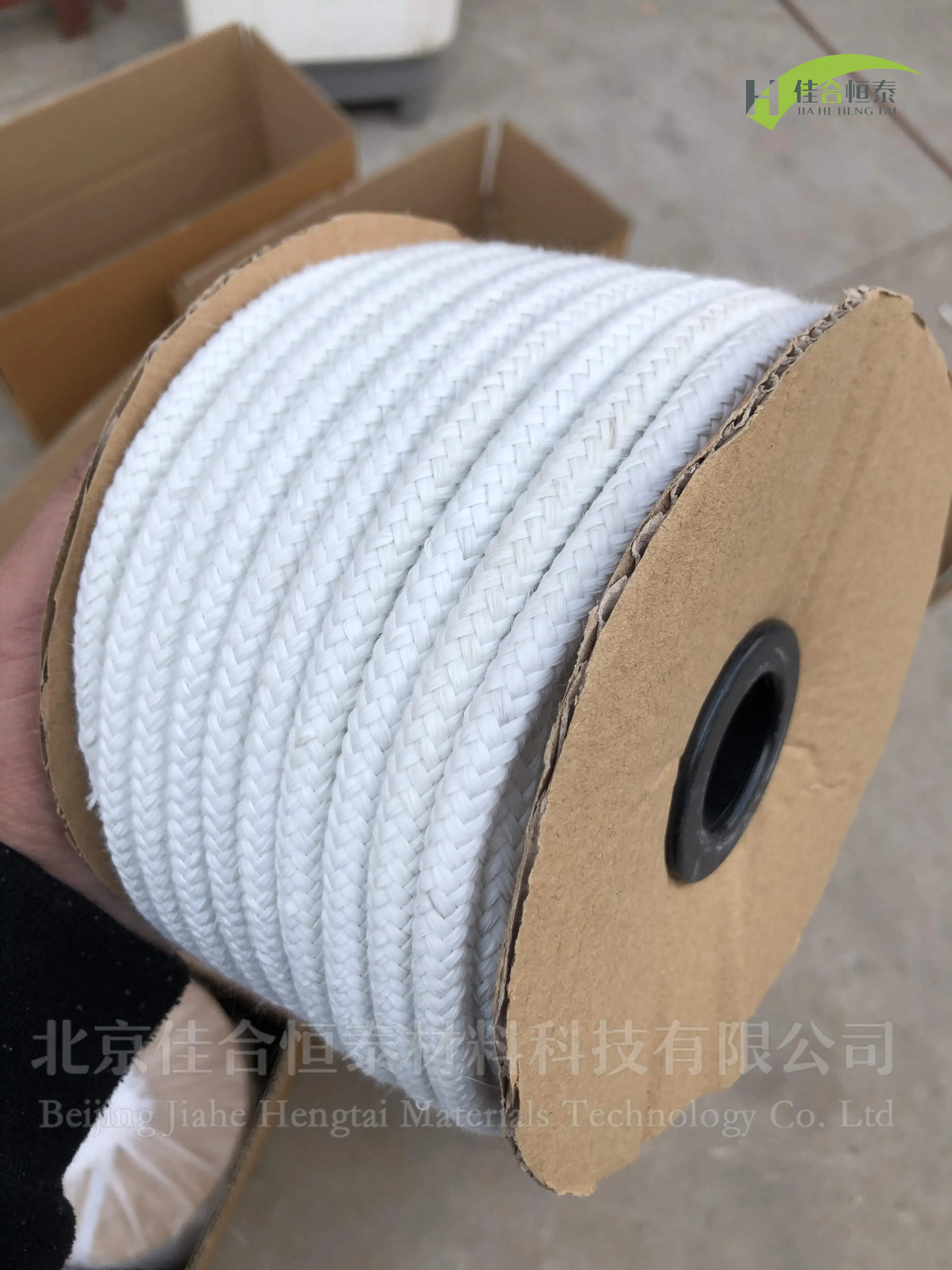 Wire Reinforced Ceram Fiber Round Rope High Temperature Steel Ceramic ...