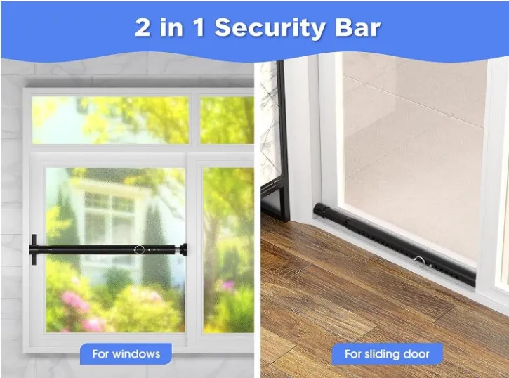 Customized Aluminum Tube Sliding Glass Door Security Bars