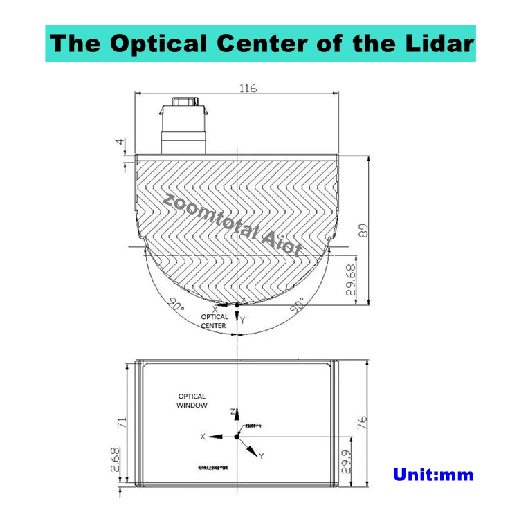 64channels Hybrid Solid State Lidar 180 Degree Ultra-wide Fov Blind ...