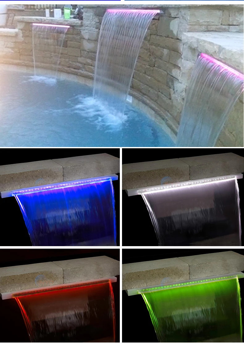 Garden Swimming Pool Cascade Water Blade Wall Spillway