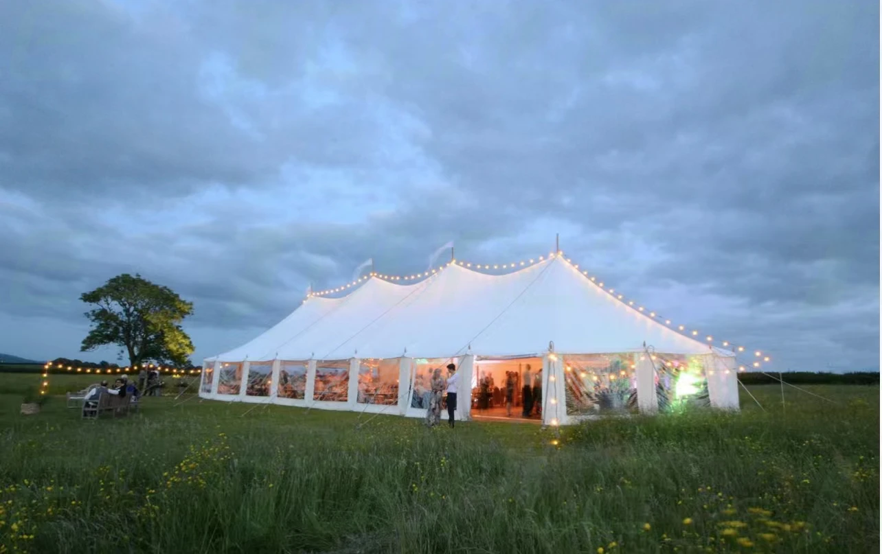 Traditional Canvas Timber Pole Marquee Hire for Weddings Celebrations ...