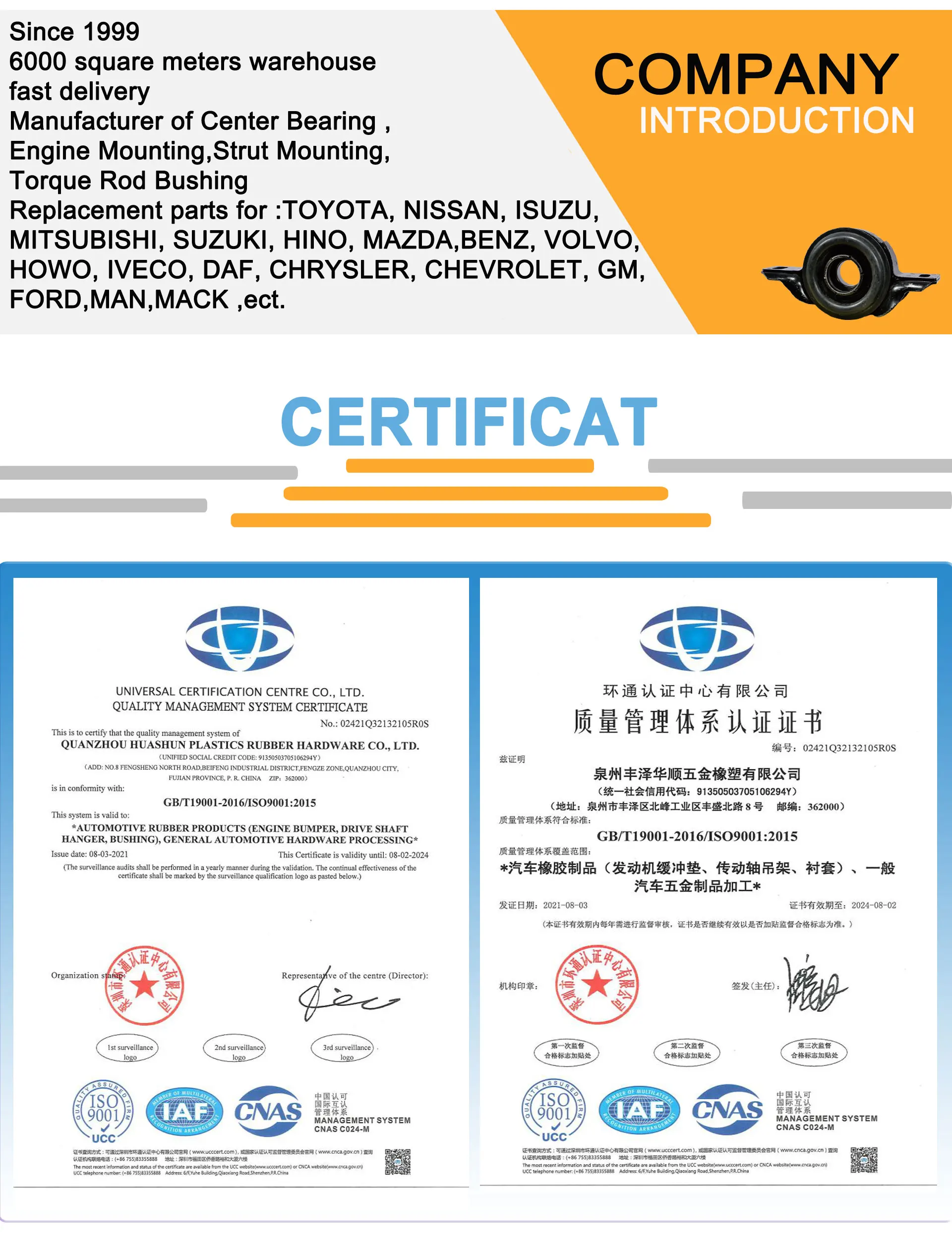 New Auto Part Suspension Driveshaft Center Support Bearing Assembly ...