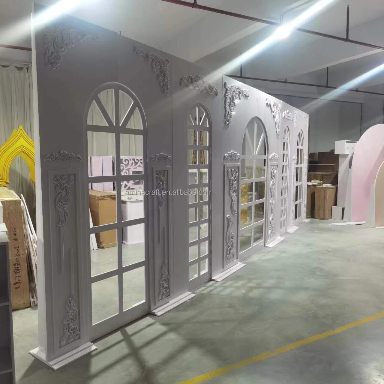 Amina Craft White Pvc Backdrop Wedding White Acrylic Wedding Backdrop ...