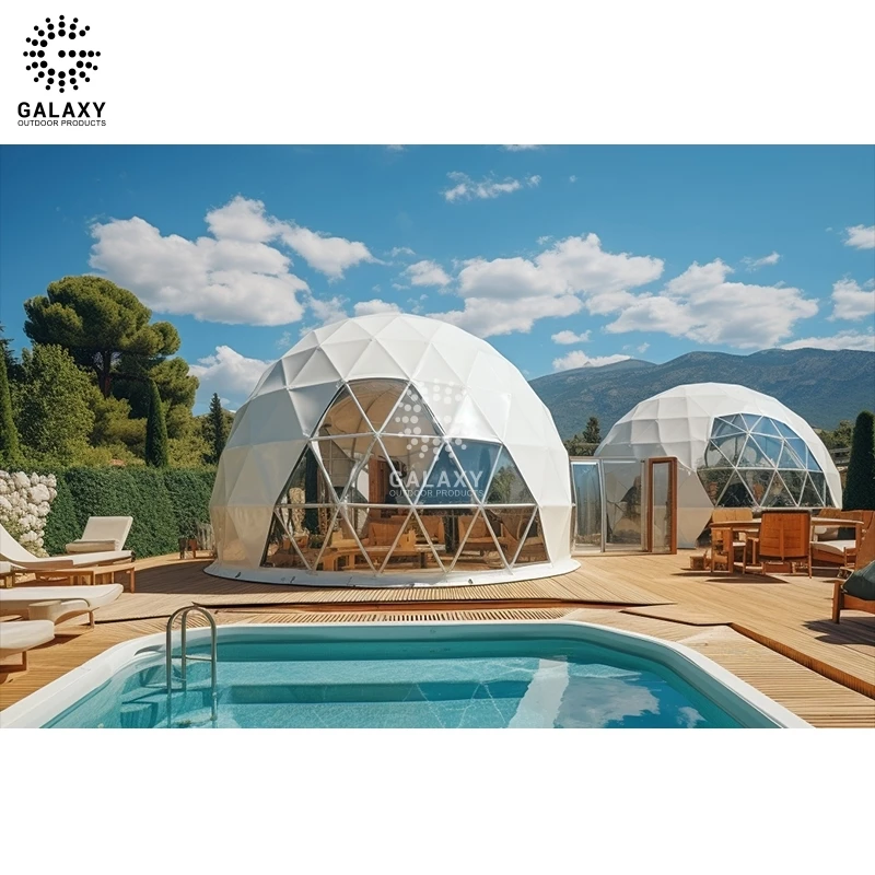 Glamping outdoor yurt glamping luxury dome marquee heavy duty camping ...