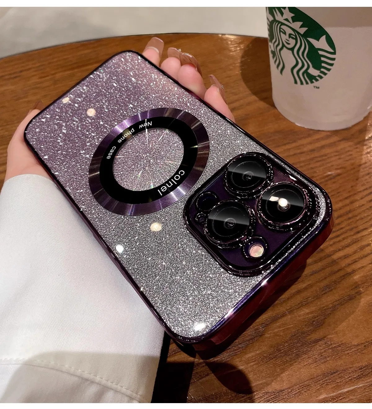 Luxury Diamond Glitter Magnetic Charging Silicone Phone Case For Iphone ...