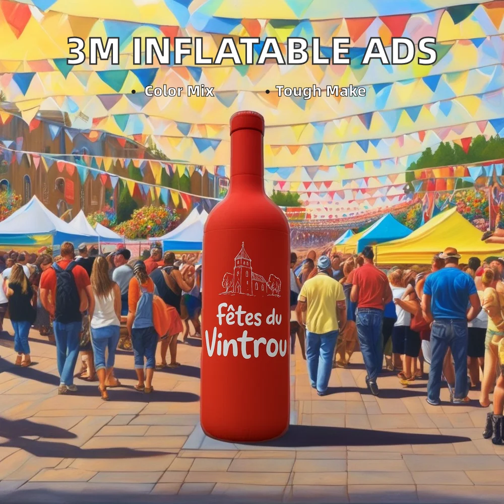 Outdoor Inflatable Advertising Inflatables Giant Wine Beer Champagne ...