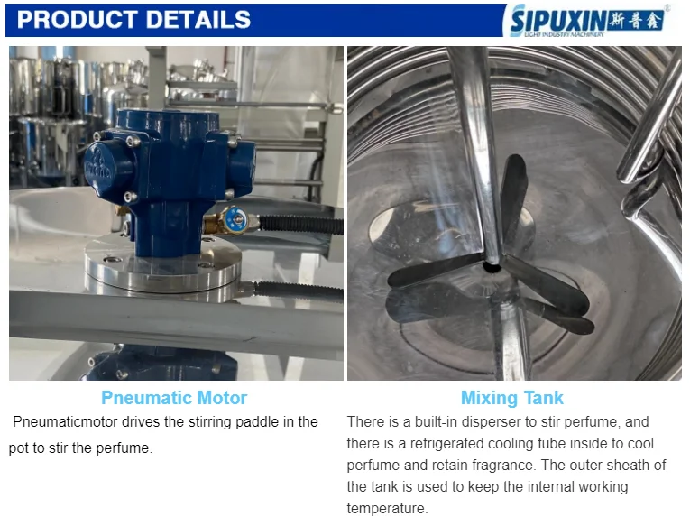 200L Full-Automatic Cooling Perfume Mixer Machine Freezing Filter for ...