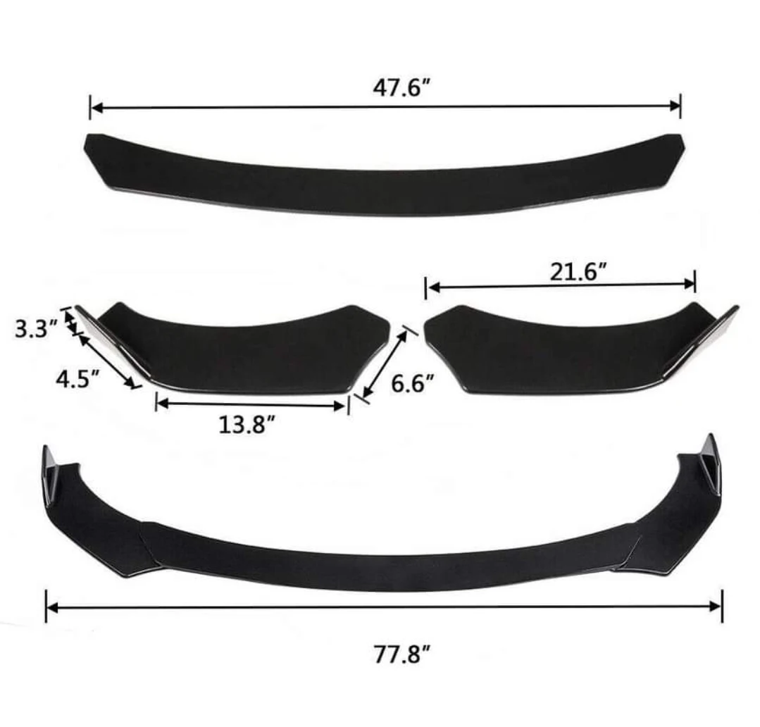 Body Kit For ALL Cars PSM Style Front Bumper Lip Side Skirts Diffuser ...