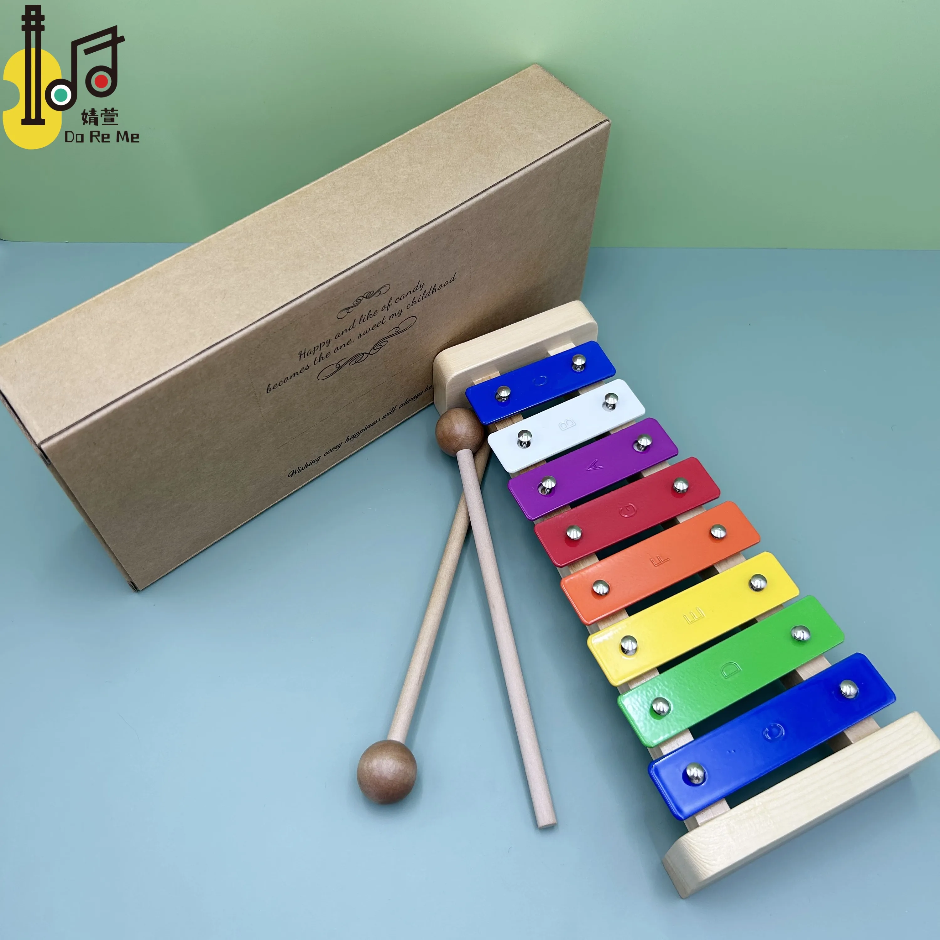 Percussion Xylophones Musical Instruments Metal Xylophone Colorful Bars ...