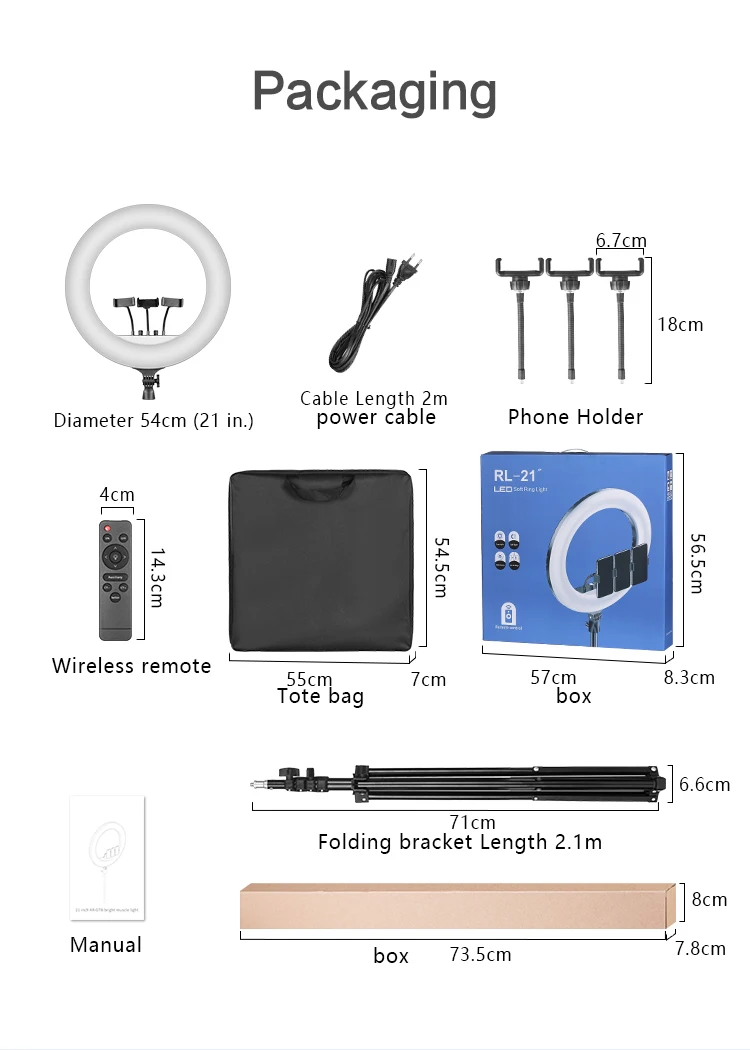 21inch Ring Light Photograph Blog Ring Lamp High Power Ring Light with ...