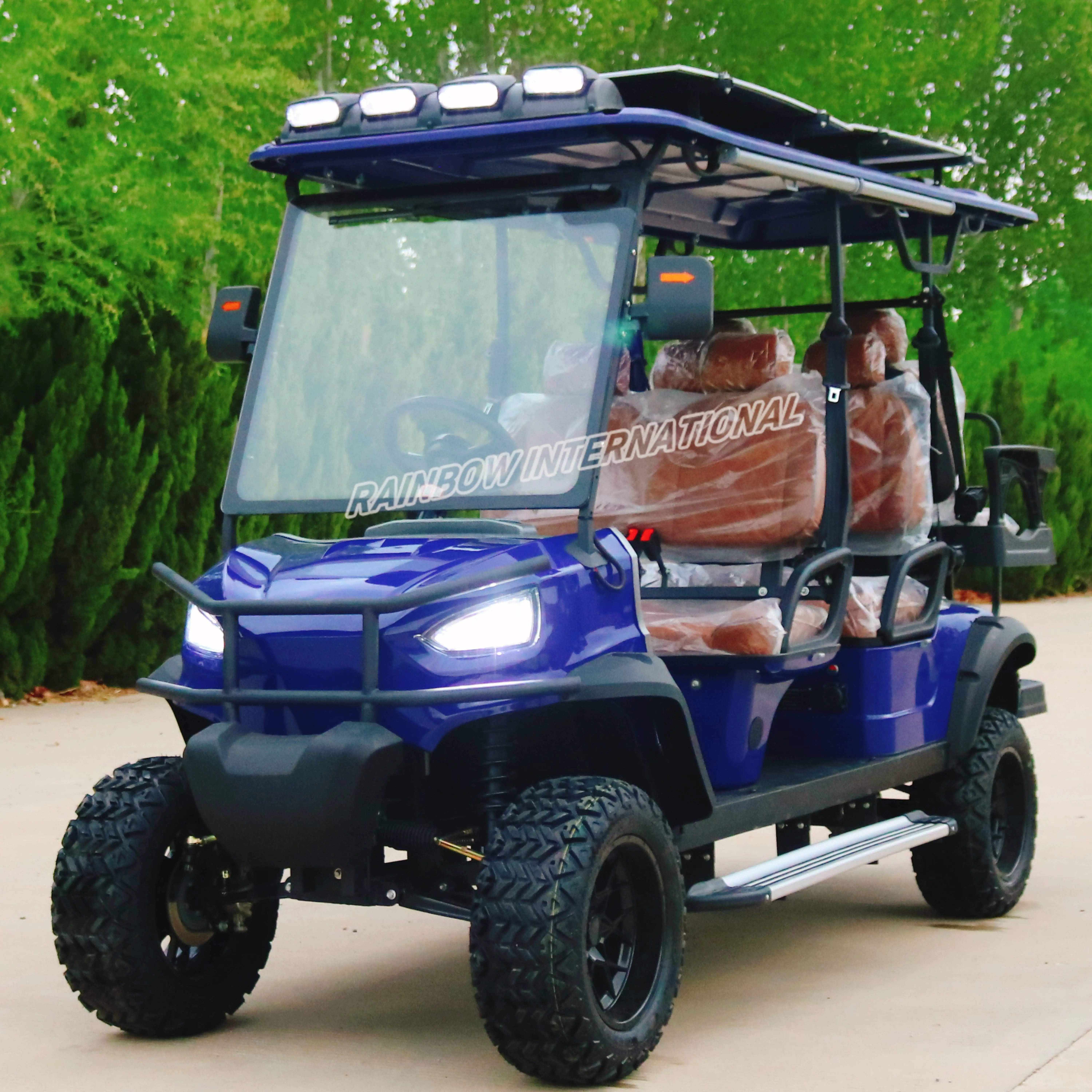 72Volt Electric Off Road Golf Cart Customized 2+2 Seats Golf Trolley ...