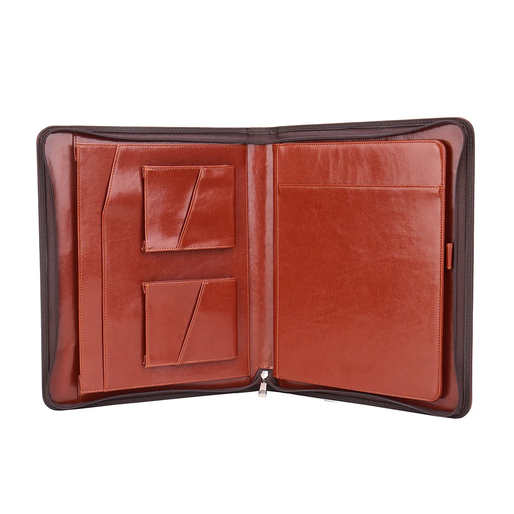 Premium Leather Tri-Fold Presentation Folder Custom Logo for iPad Case ...