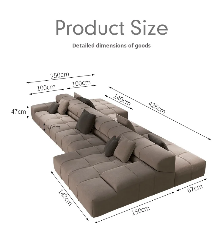 Living Room Bidirectional Backrest Sofa,Movable Backrest Sofa Suitable ...