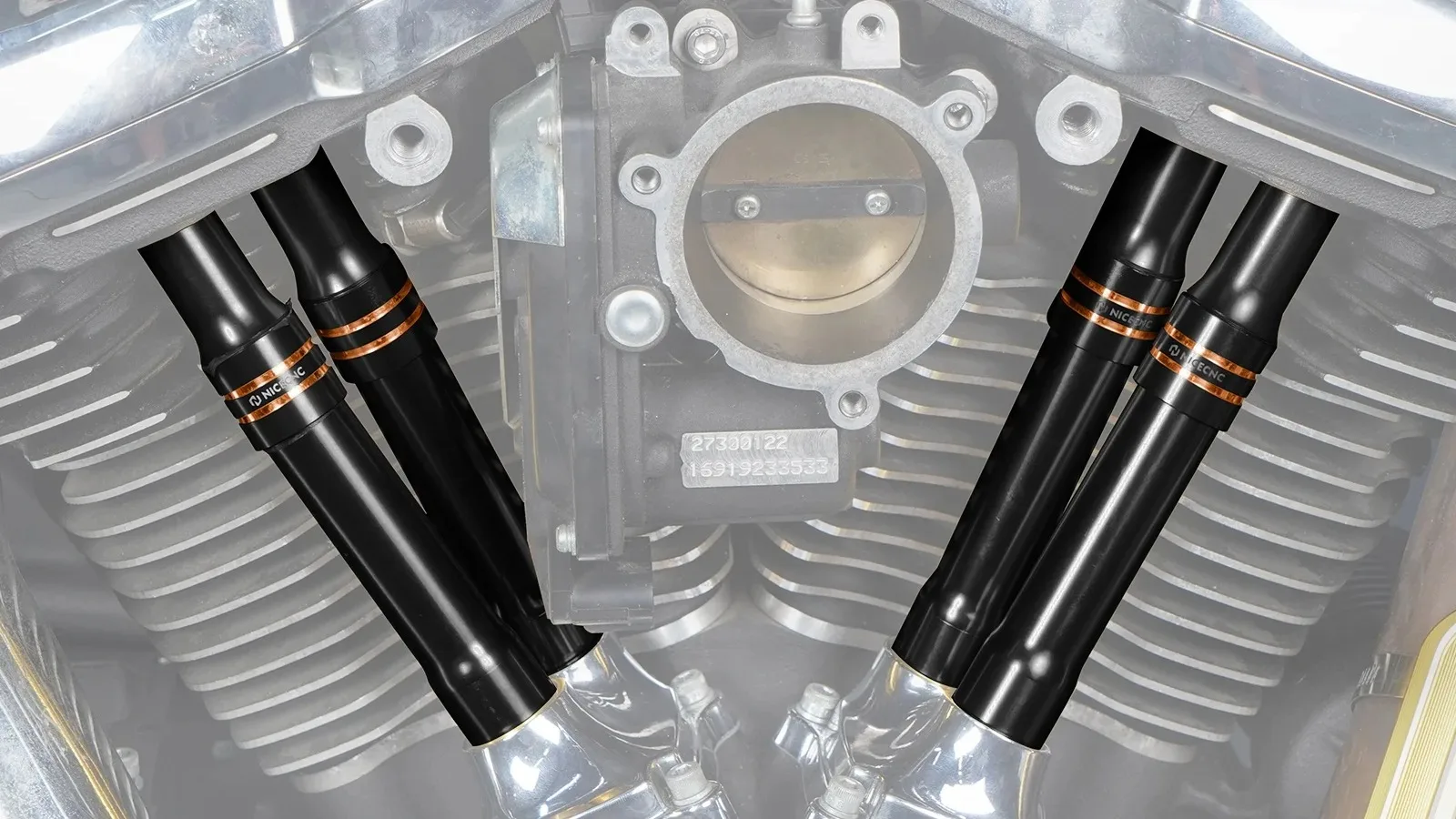 Nicecnc Aluminum 4pcs Alu Pushrod Tube Cover For Harley-davidson ...