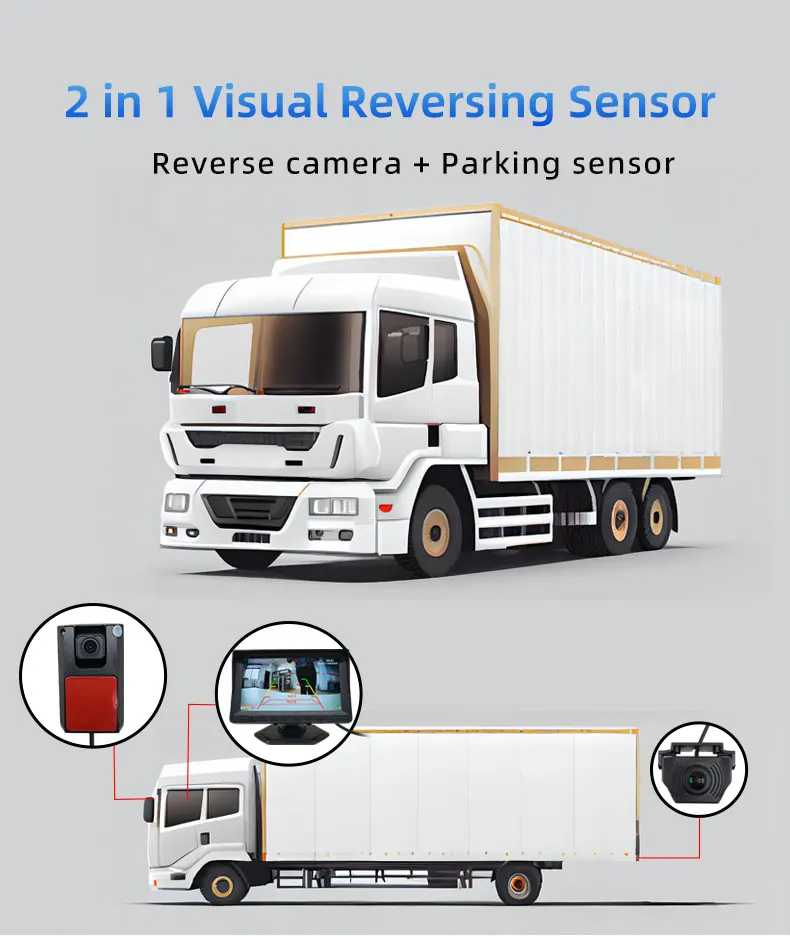 11ghz Town Bus Radar Reverse Camera Display 3 In 1 Waterproof Parking ...
